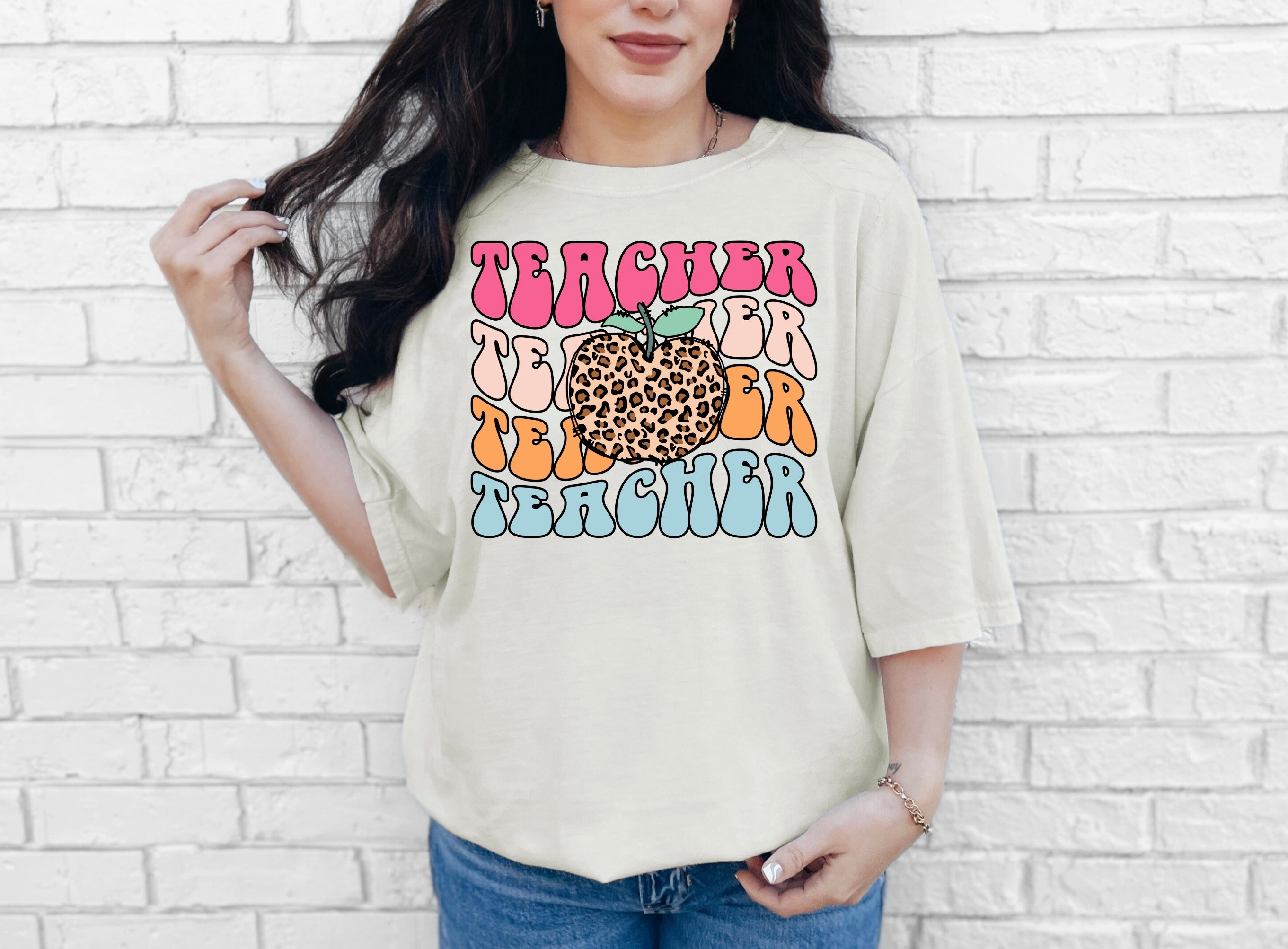 Teacher - Cheetah Apple – Happy Standard Apparel Co